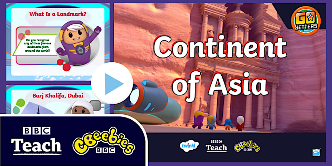 FREE! - CBeebies Go Jetters | Continent of Asia PowerPoint | KS1