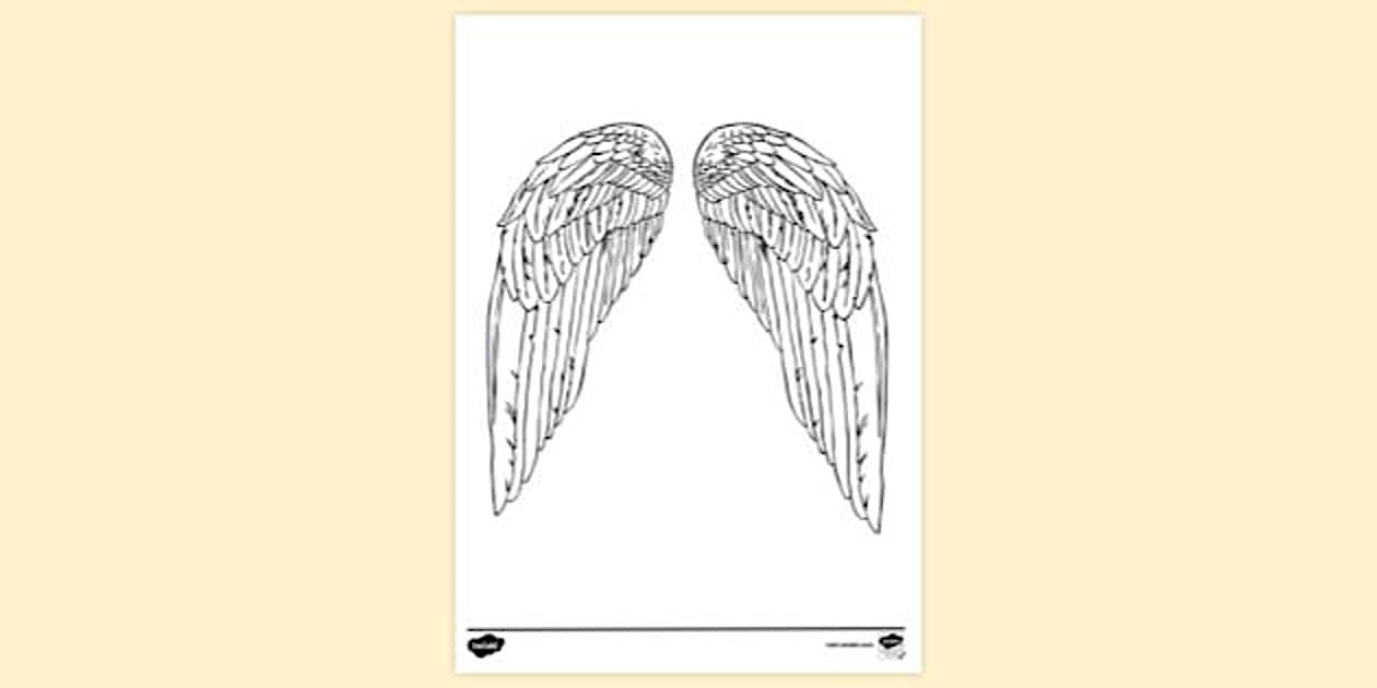 Wings Colouring Page | Colouring Sheets | Twinkl - Twinkl