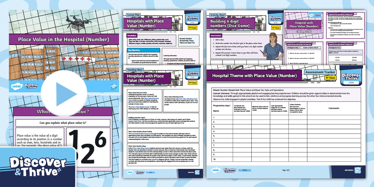 Hospitals with Place Value Resource Pack (teacher made)