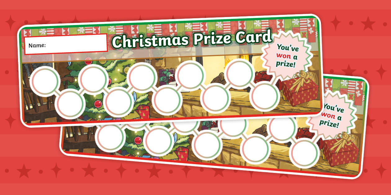 Christmas-Themed Prize Reward Cards (Teacher-Made) - Twinkl