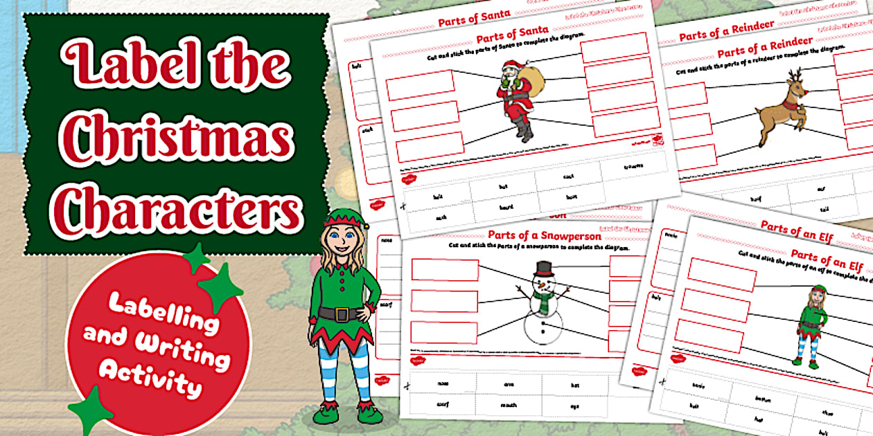 Label the Christmas Characters - KS1