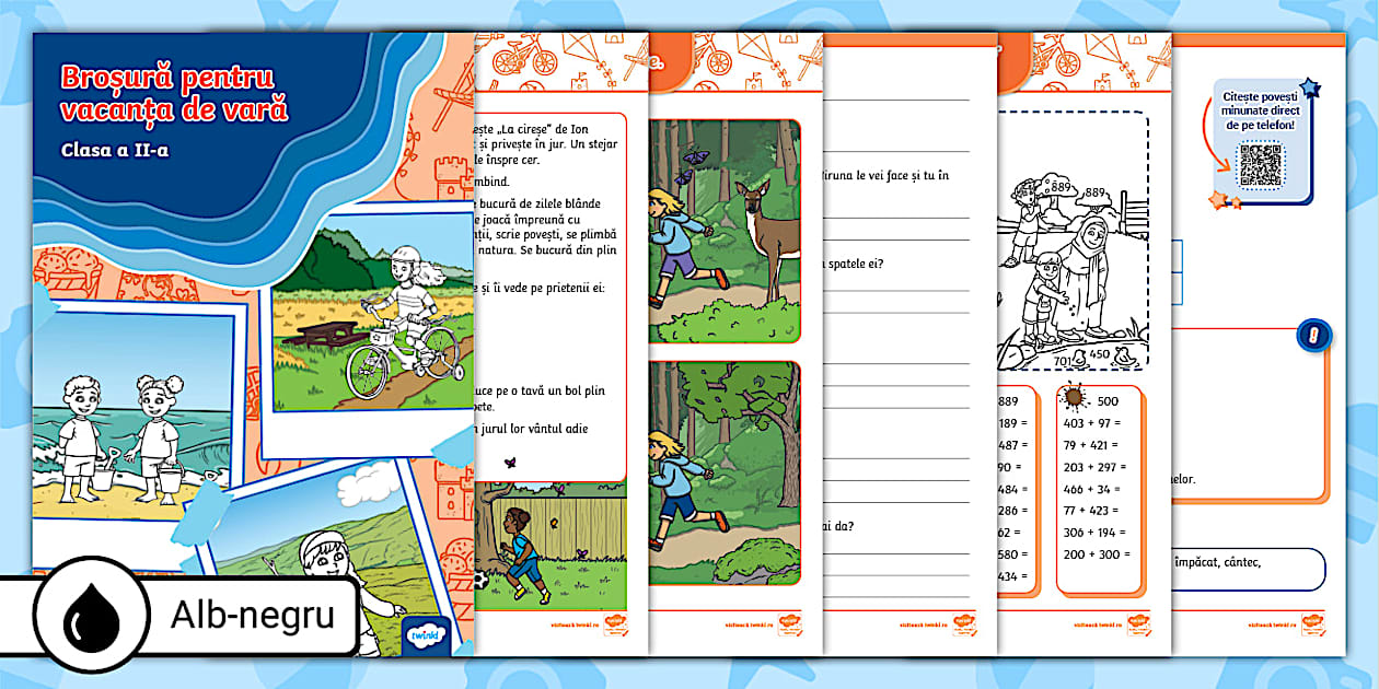 Clasa a II-a – Broșură pentru vacanța de vară - Twinkl