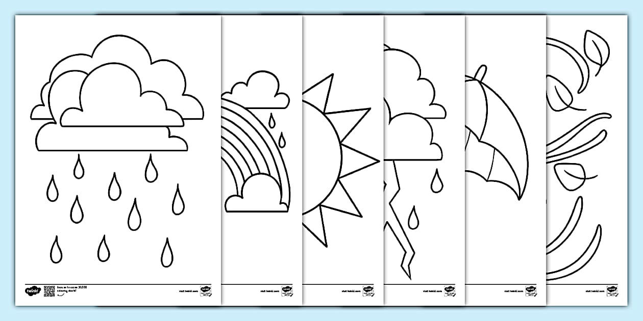 Weather Colouring Pages | Seasons (teacher made) - Twinkl
