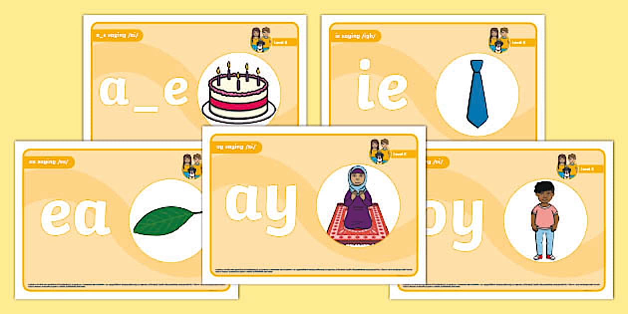 Level 5 Phonics Mnemonic Modelling Dough Mats - Twinkl
