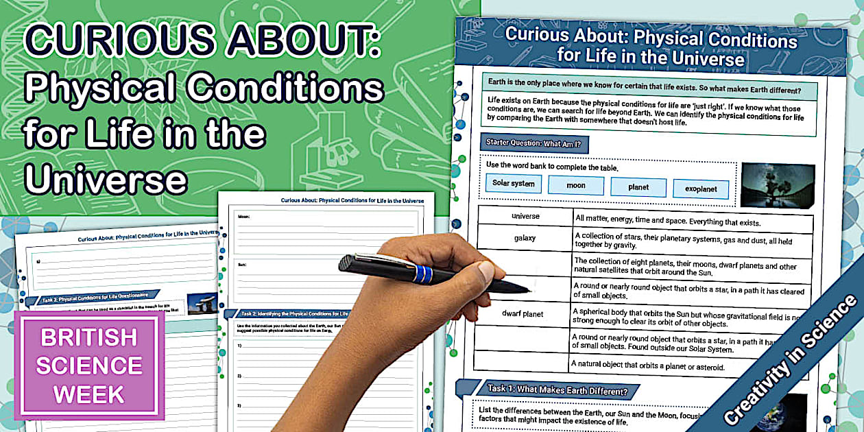 Physical Conditions for Life in the Universe Worksheet