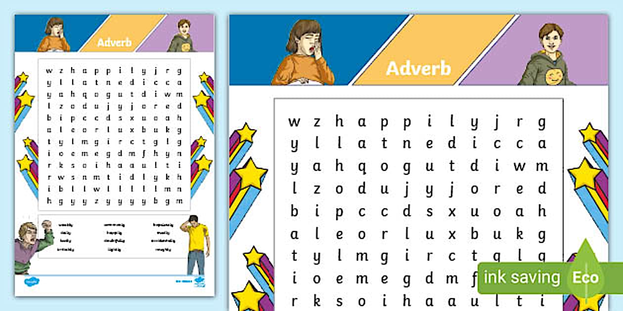 Adverb Word Search (teacher made) - Twinkl