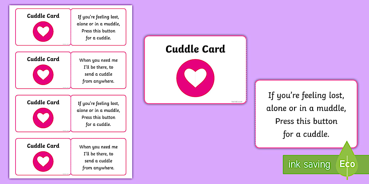 Cuddle Cards (teacher made) - Twinkl