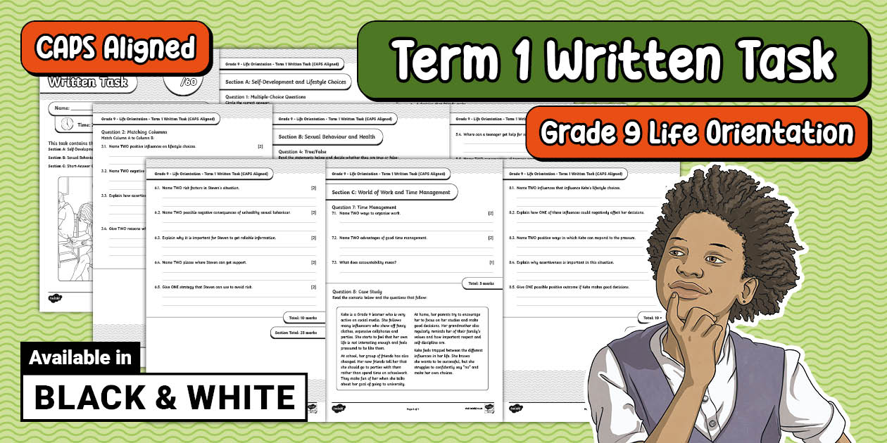Grade 9 - Life Orientation - Term 1 Written Task (CAPS Aligned)