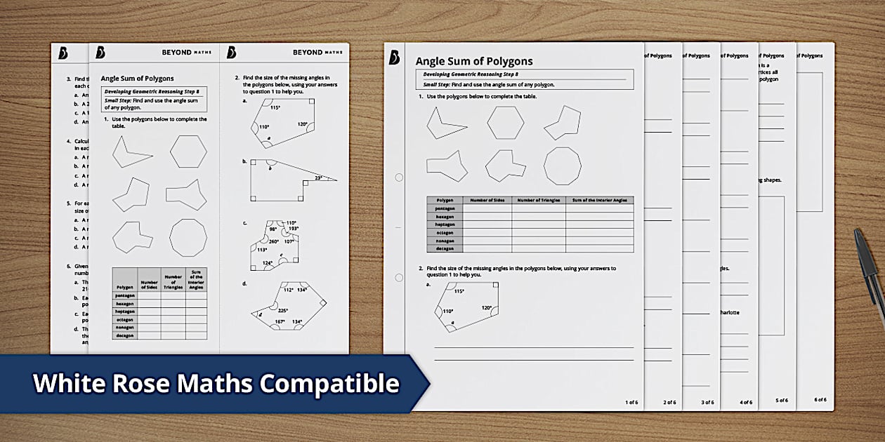 👉 Angle Sum of Polygons (teacher made) - Twinkl