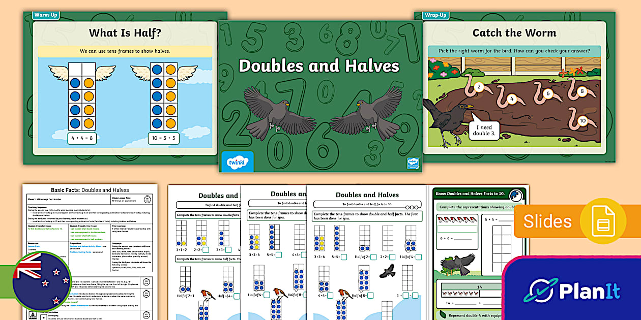 * NEW * Know Doubles and Halves Facts to 10, Then 20 Lesson 1