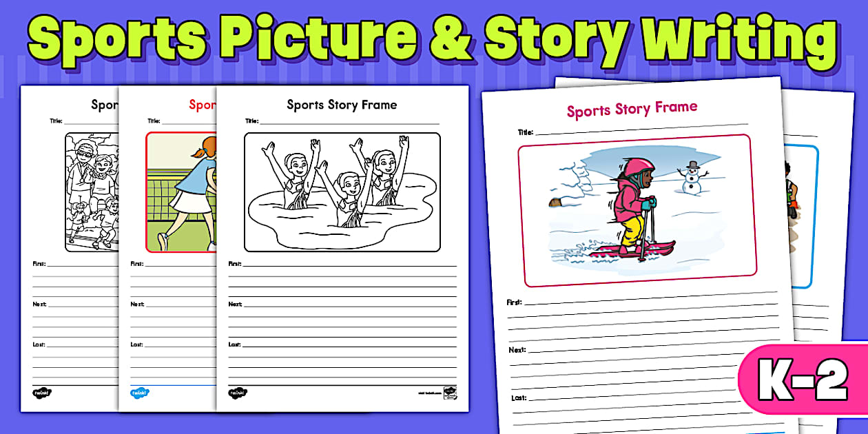 Sports Picture and Story Writing Worksheets for K-2nd Grade