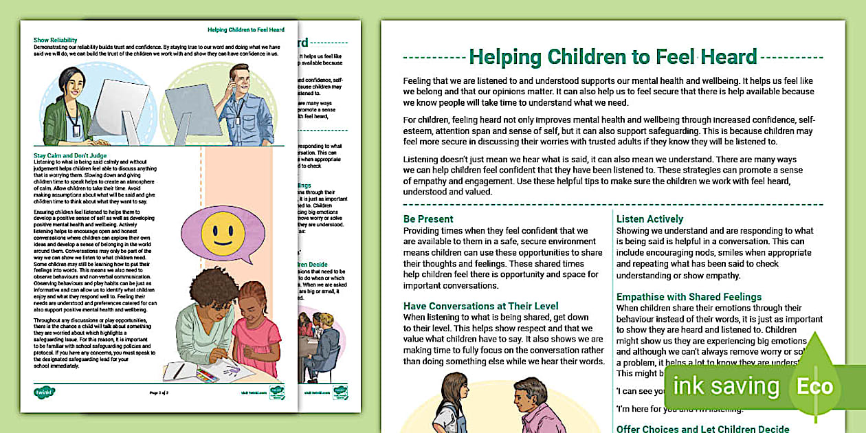 How to Help Children Feel Heard Guidance