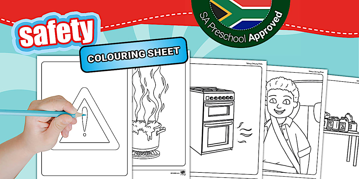 Preschool: Safety - Colouring Sheet