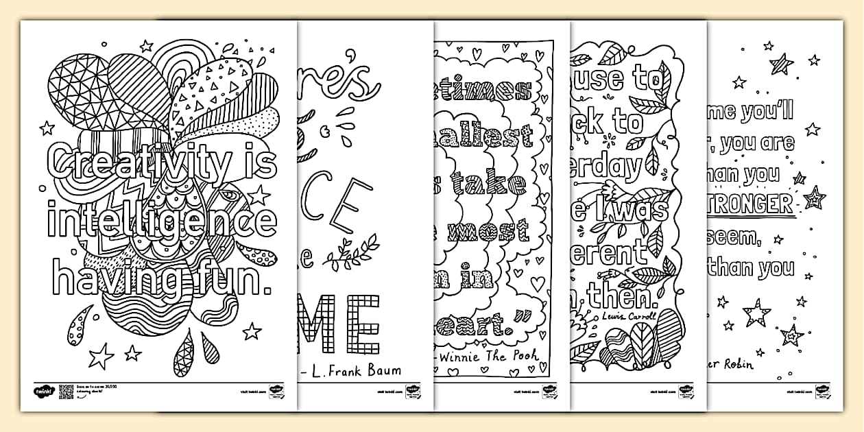Mindfulness Quotes Colouring Sheets (teacher made) - Twinkl