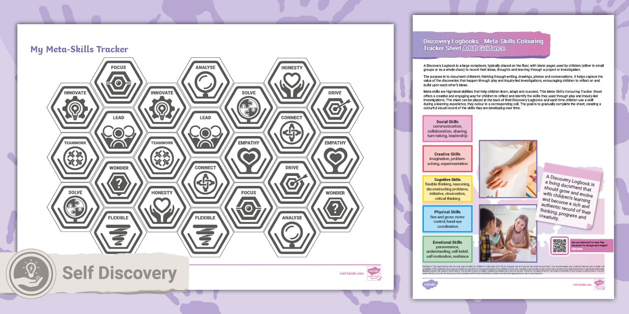 Discovery Logbook - Meta-Skills Colouring Tracker Sheet