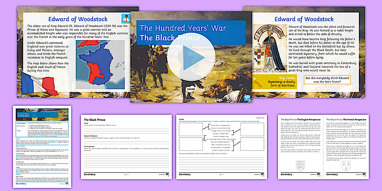 The Hundred Years' War: The Black Prince Lesson Pack