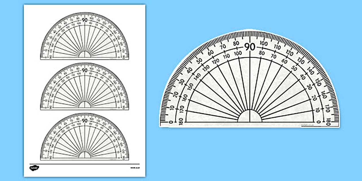 Printable 180 Degree Protractor for Kids | Twinkl USA