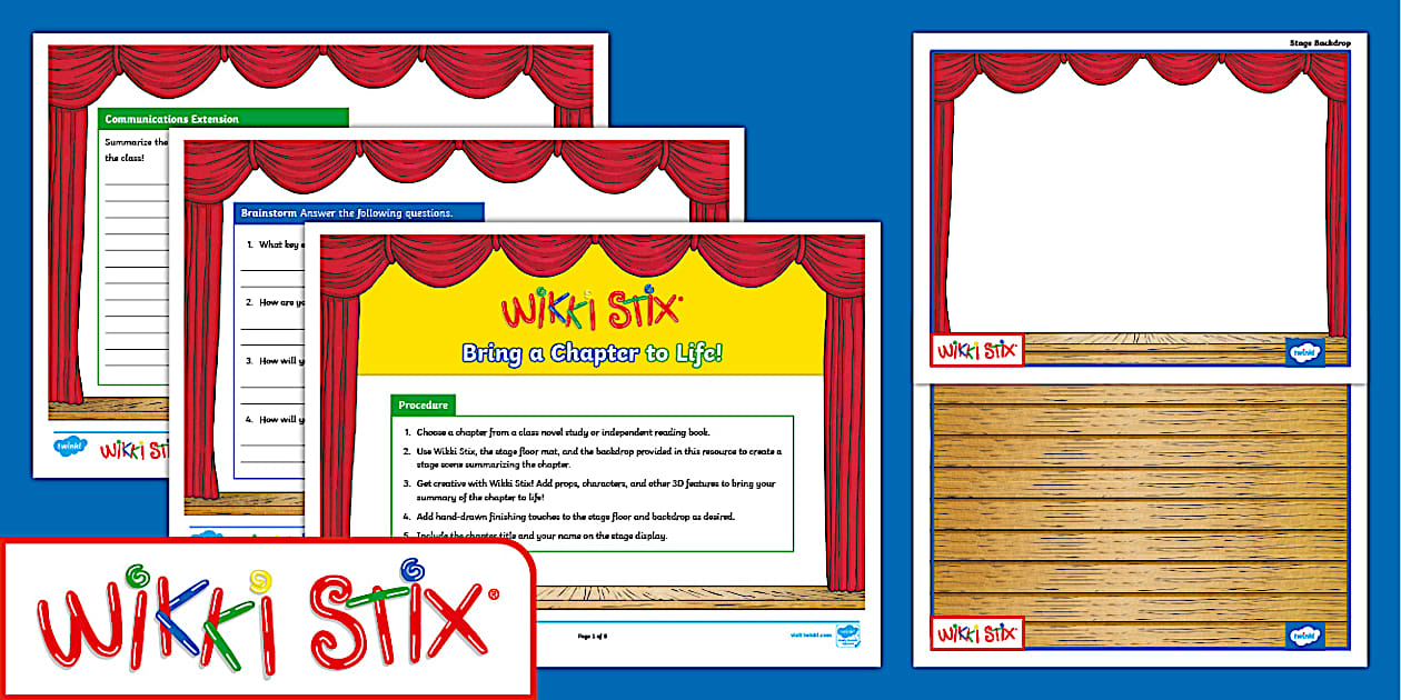 FREE! - Wikki Stix Bring a Chapter to Life Worksheet