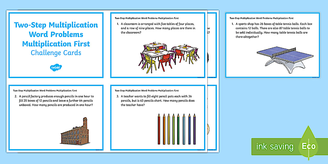 KS2 Two Step Multiplication Word Problems Multiplication First Maths ...