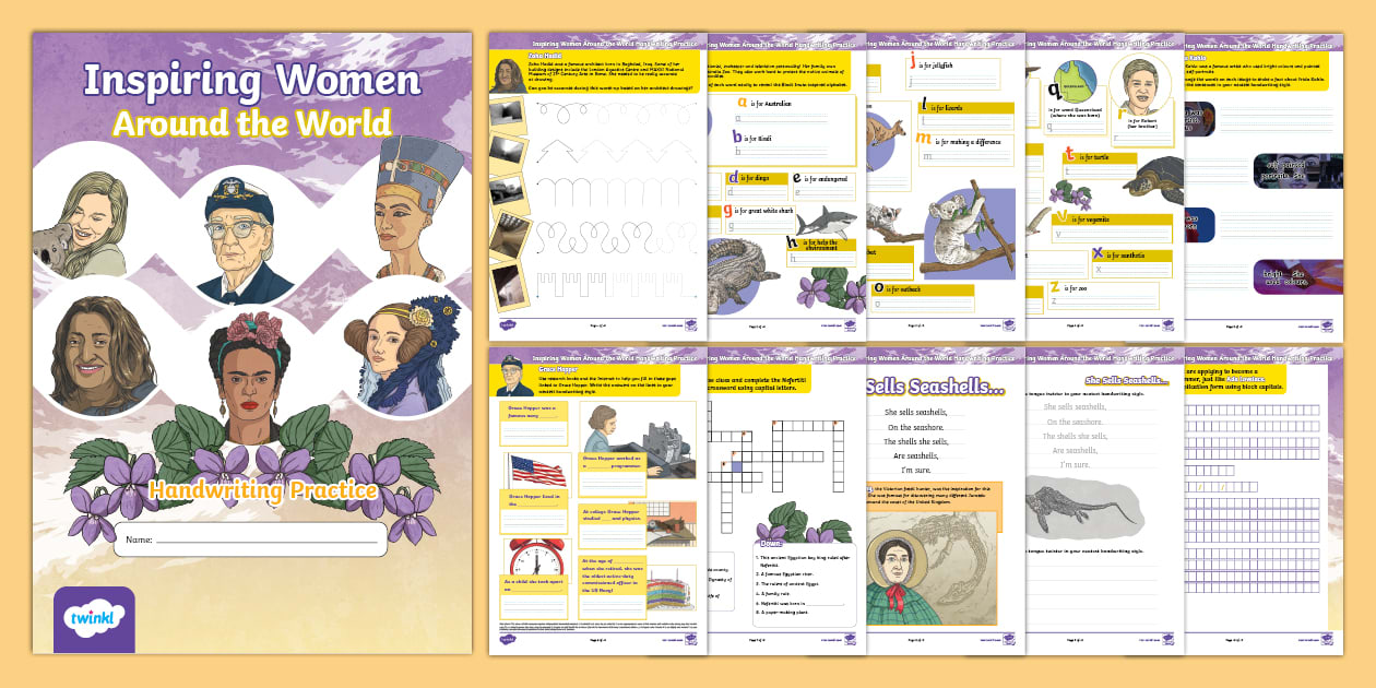 Inspiring Women Around The World Handwriting Booklet