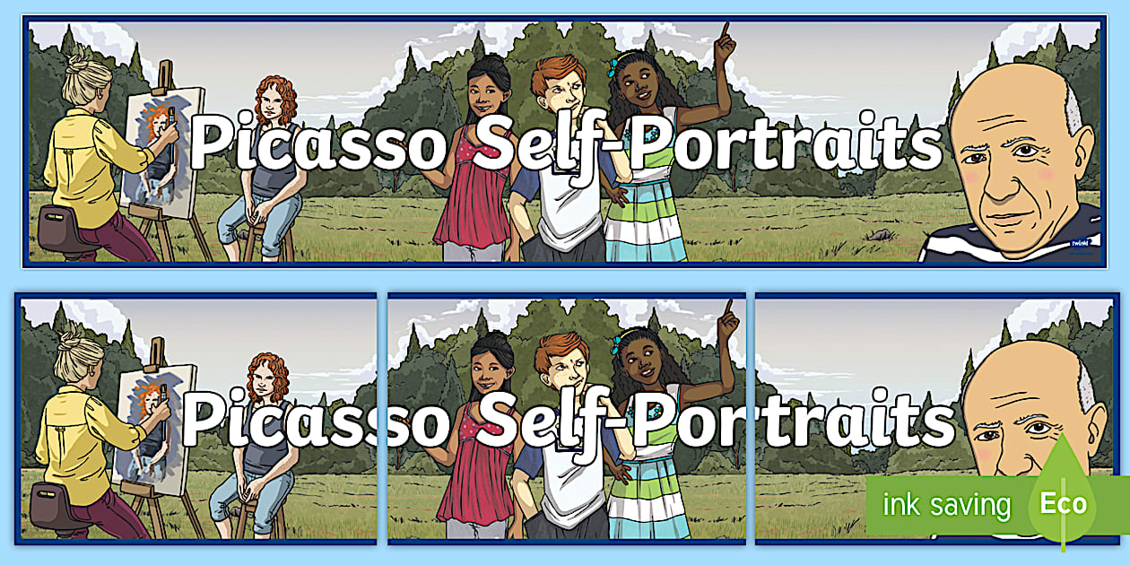 Picasso Self-Portraits Display Banner (l'enseignant a fait)