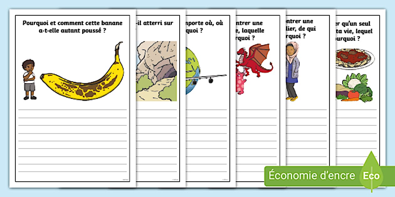 Activité d'écriture créative avec questions - Twinkl