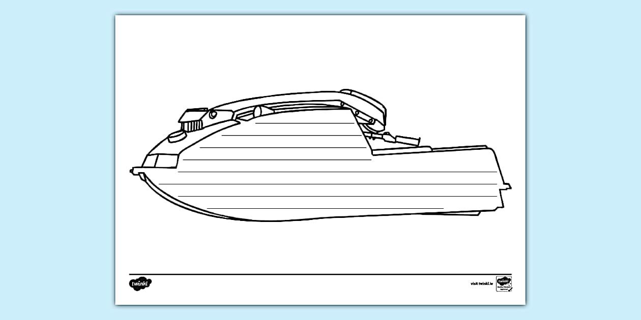 Jet Ski Writing Template (Hecho por educadores) - Twinkl