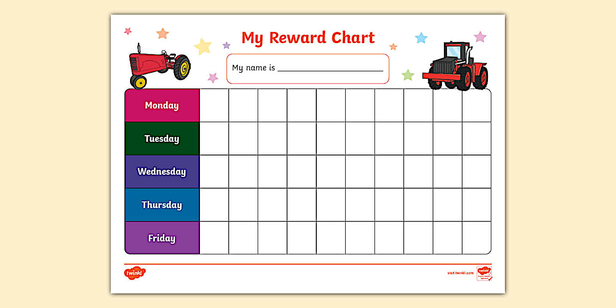 Tractor Reward Chart (teacher made) - Twinkl