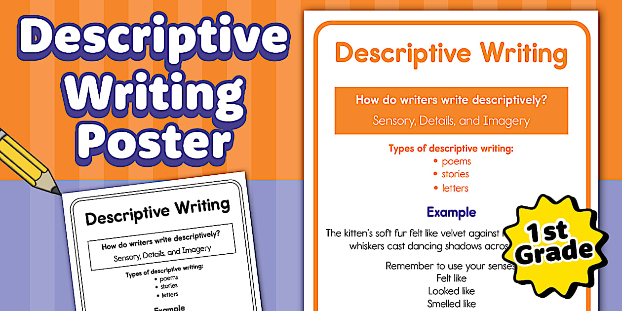 First Grade Descriptive Writing Poster