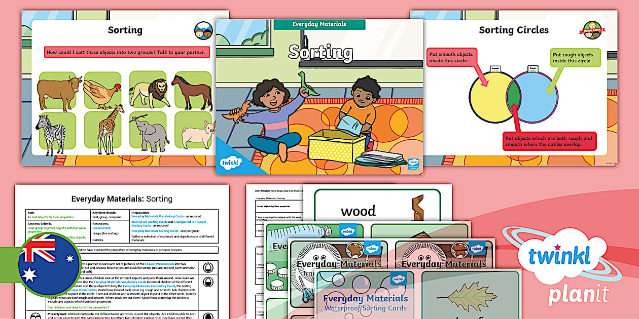 Science Everyday Materials Lesson 6 Sorting (Teacher-Made)