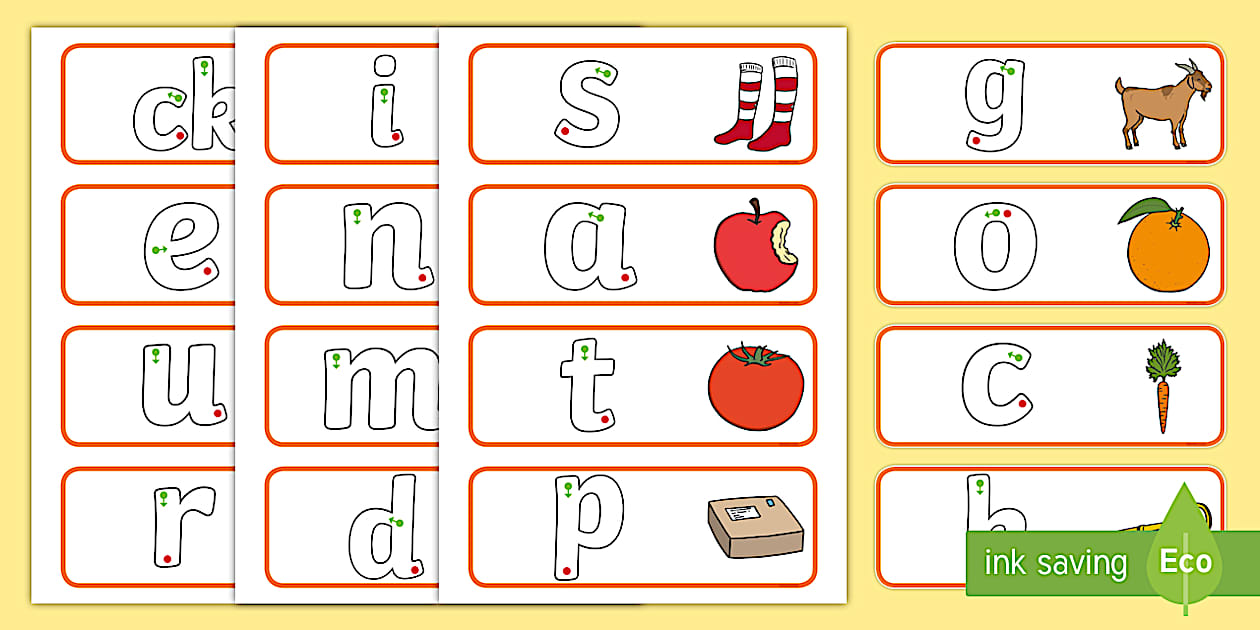 Australia Phase 2 Sounds and Image Letter Formation Cards