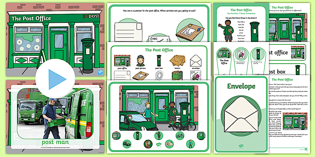 The Post Office Aistear Oral Language Activity Pack - Twinkl
