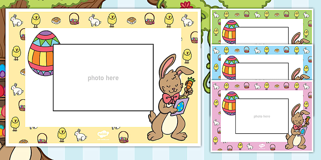 Easter Photo Frame Cards to Cut Out - Primary Resources