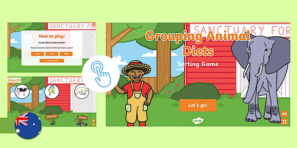 Grouping Animal Diets Game (teacher made) - Twinkl