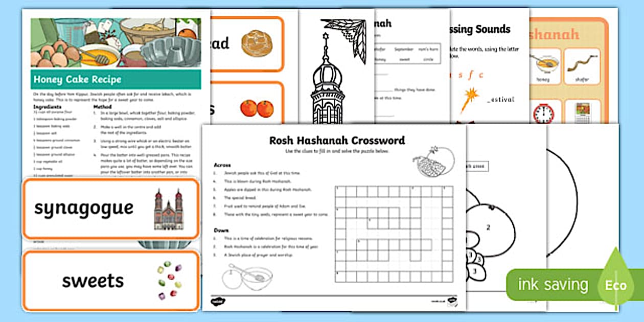 Rosh Hashanah Activity Pack - ESL Festivals Resources