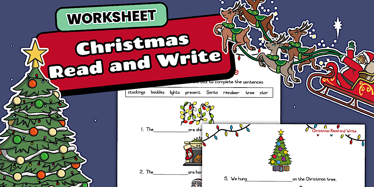 Foundation Phase - Christmas- Worksheet: Read and Write