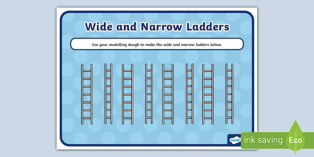 Wide and Narrow Ladders Modelling Dough Mat - Twinkl