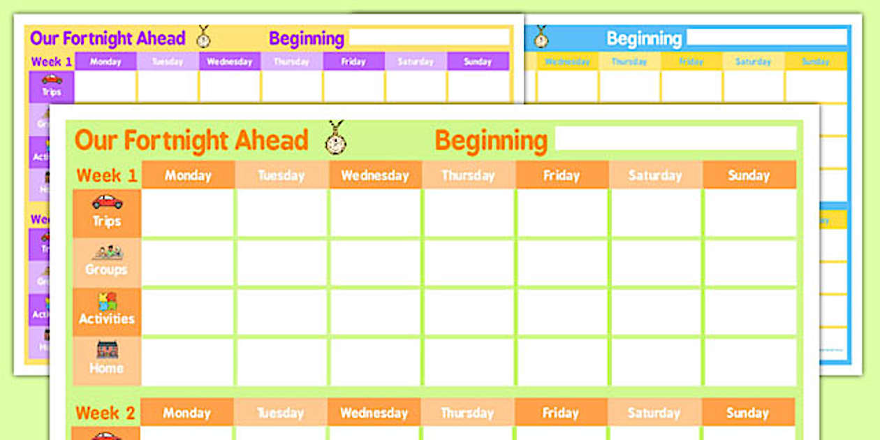 Fortnightly Home Education Planner