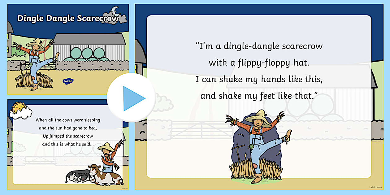 Dingle Dangle Scarecrow Nursery Rhyme PowerPoint - scarecrow