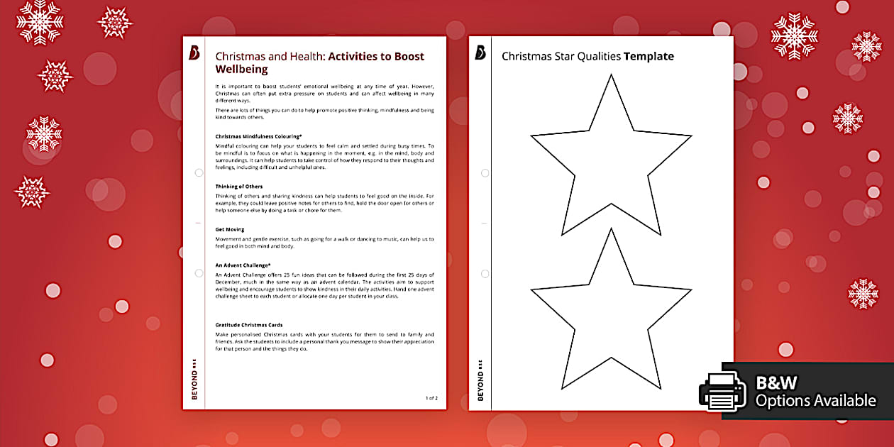 Christmas Wellbeing Activities | Beyond (teacher made)