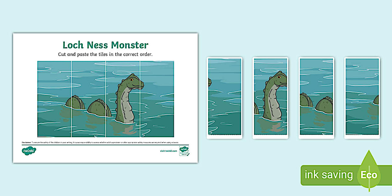 Loch Ness Monster Puzzle Strips (teacher made) - Twinkl