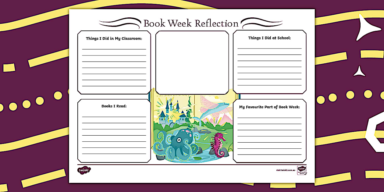 Book Week Reflection Worksheet (teacher made) - Twinkl