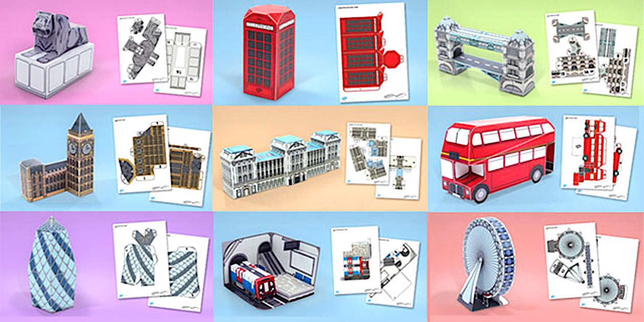 London Paper Model - Printable Craft Pack for Kids - Twinkl