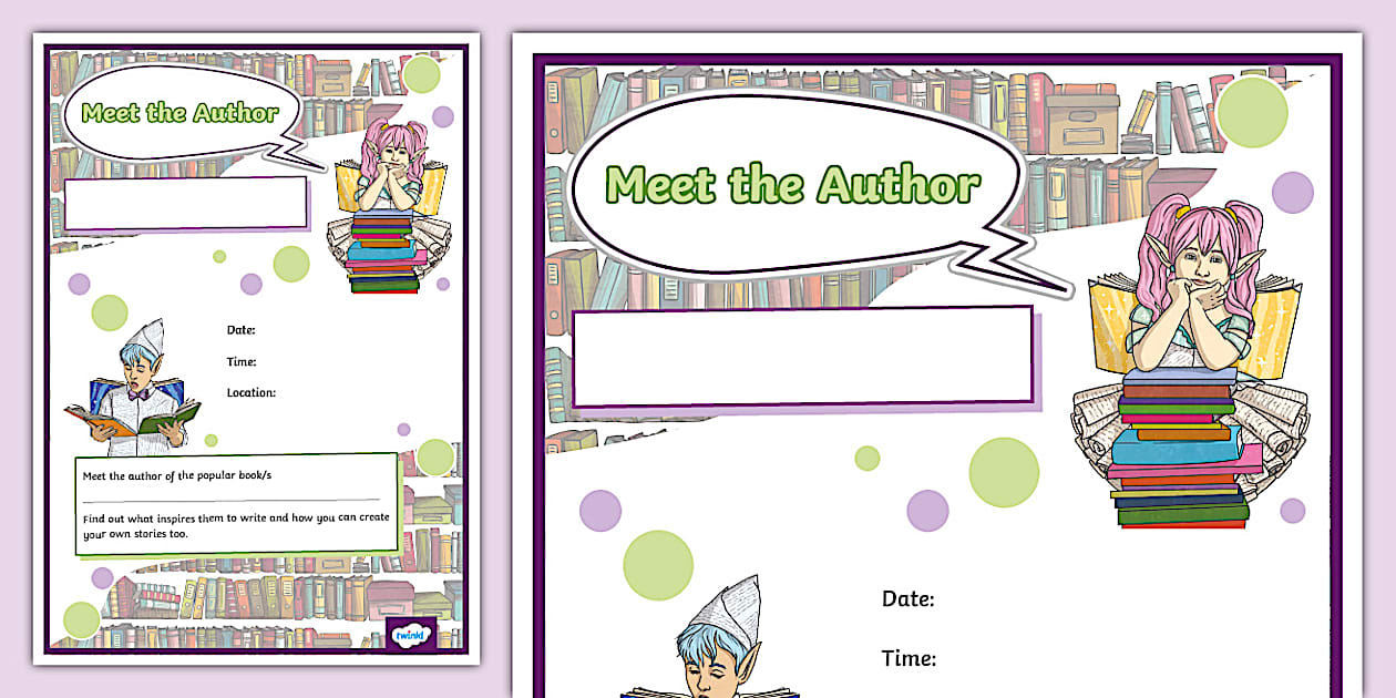 Meet the Author Poster (professor feito) - Twinkl