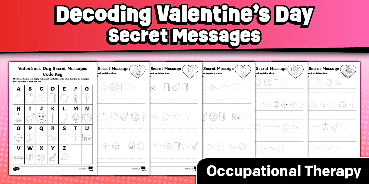 Decoding Valentine’s Day Secret Messages for Occupational Therapy