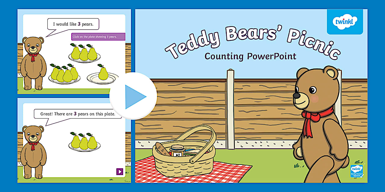Interactive Bear Picnic Counting PowerPoint - Twinkl