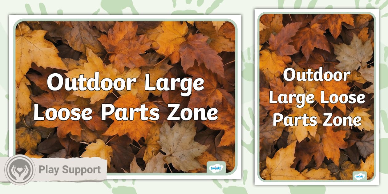 Outdoor Large Loose Parts Zone Play Photo Display Poster