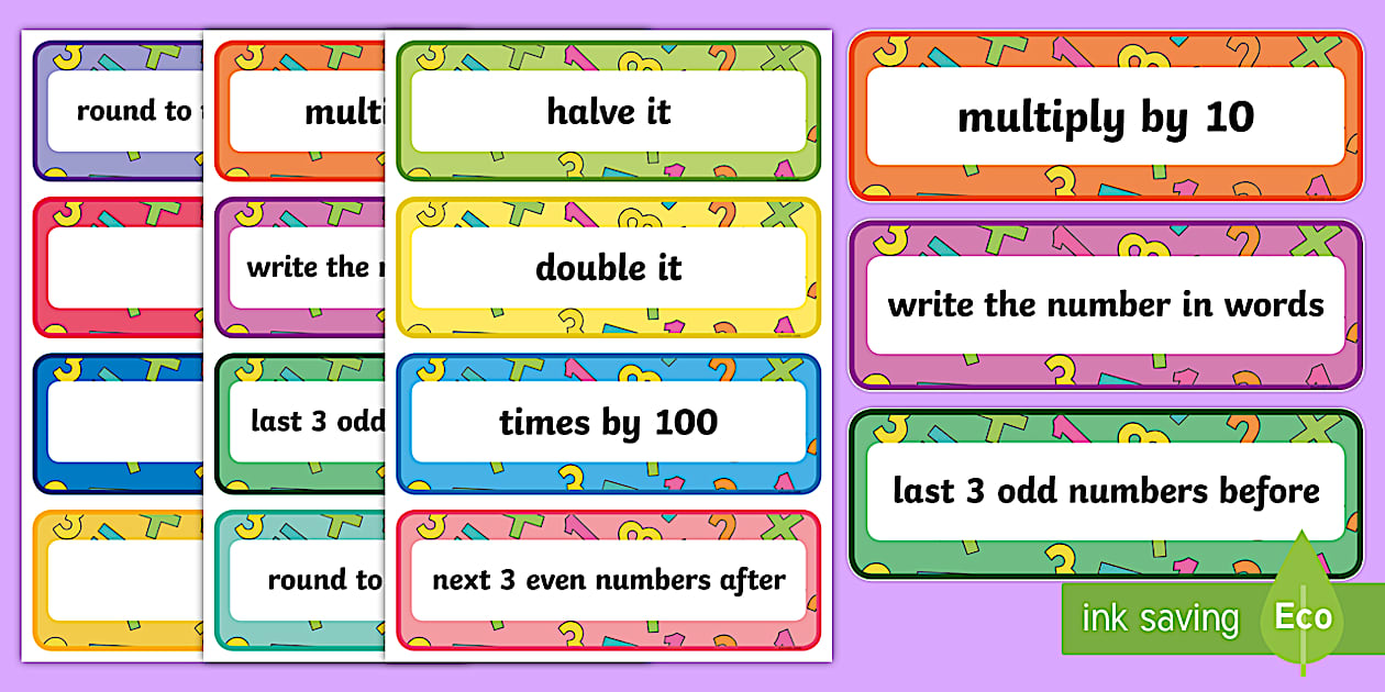 👉 Number Labels for Classroom Activities and Display | KS1