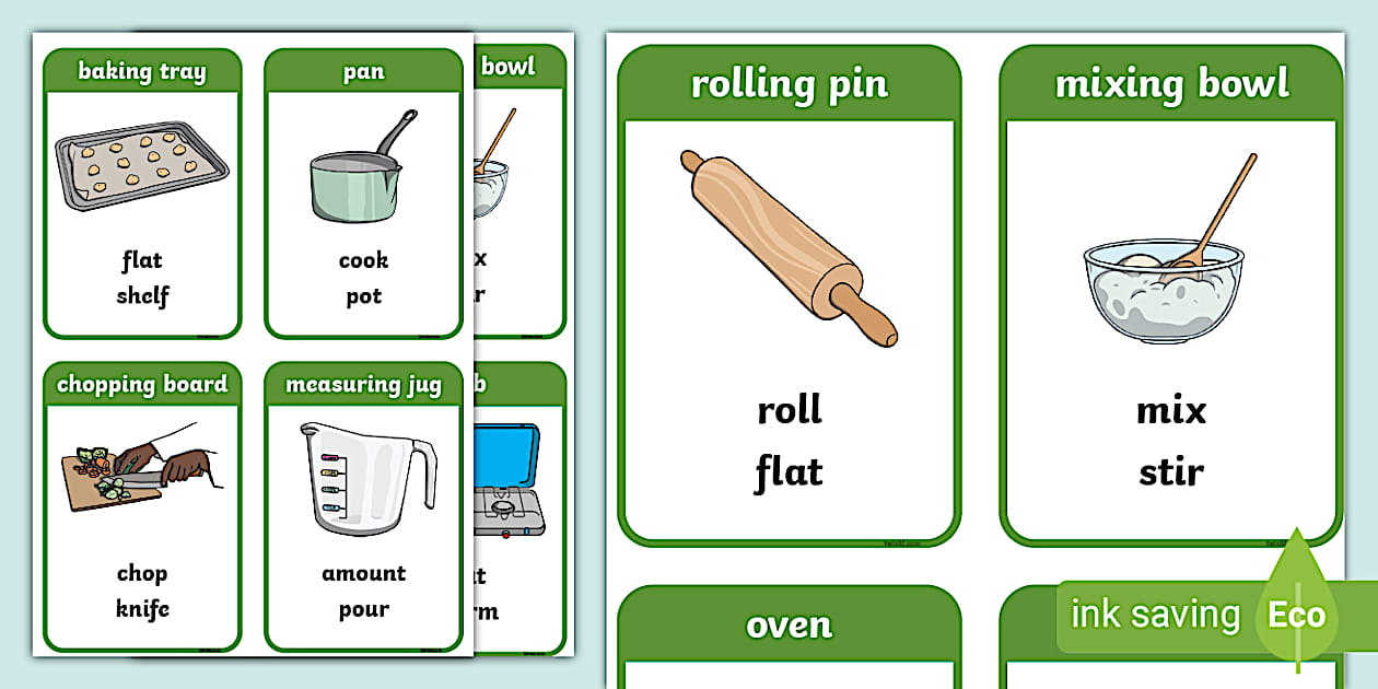 Cooking 'Leave it out!' Game Cards