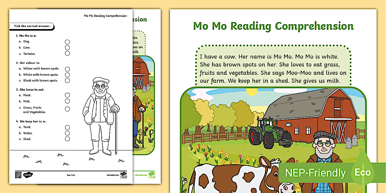 Mo Mo Reading Comprehension (teacher made) - Twinkl